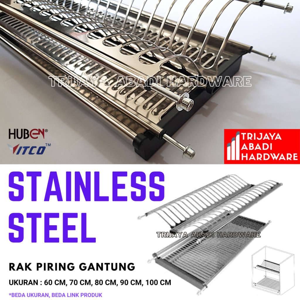 Jual Rak Piring Kabinet 80 cm Stainless Steel - 800 mm Dish Rack ...
