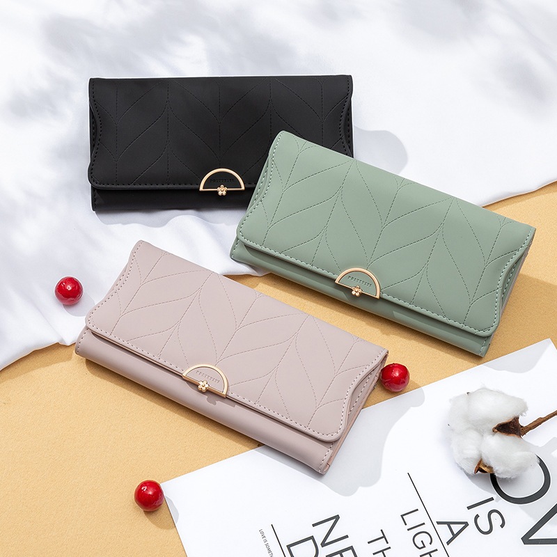 Jual Wanita Lipat Tiga Berkapasitas Besar Dompet Wanita Fashion Model ...