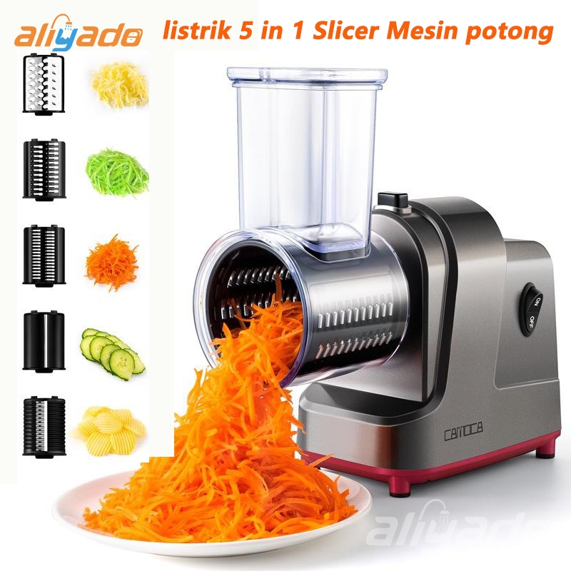 Jual 【5-in-1 250W-500W】Mesin pemotong sayur otomatis dengan listrik ini adalah alat serba guna ...