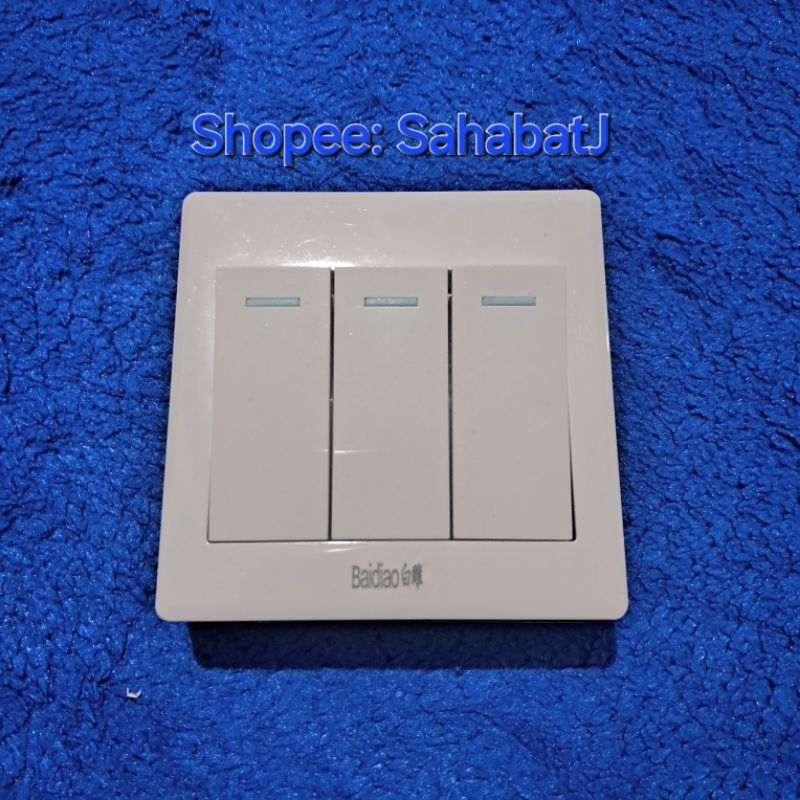 Jual Saklar Triple OB Saklar OutBow Sakelar 3 Tempel Modern Dekor ...