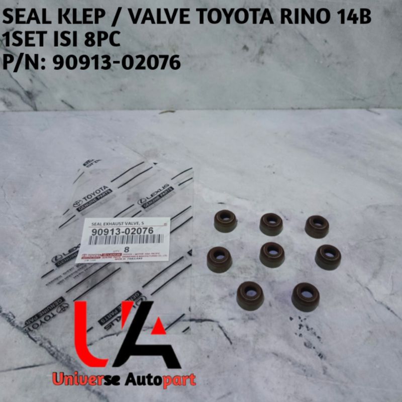 Jual Seal Klep Valve Toyota Rino 14B 90913-02076 (8pc) | Shopee Indonesia Jual Seal Klep Valve Toyota Rino 14B 90913-02076 (8pc) | Shopee Indonesia
