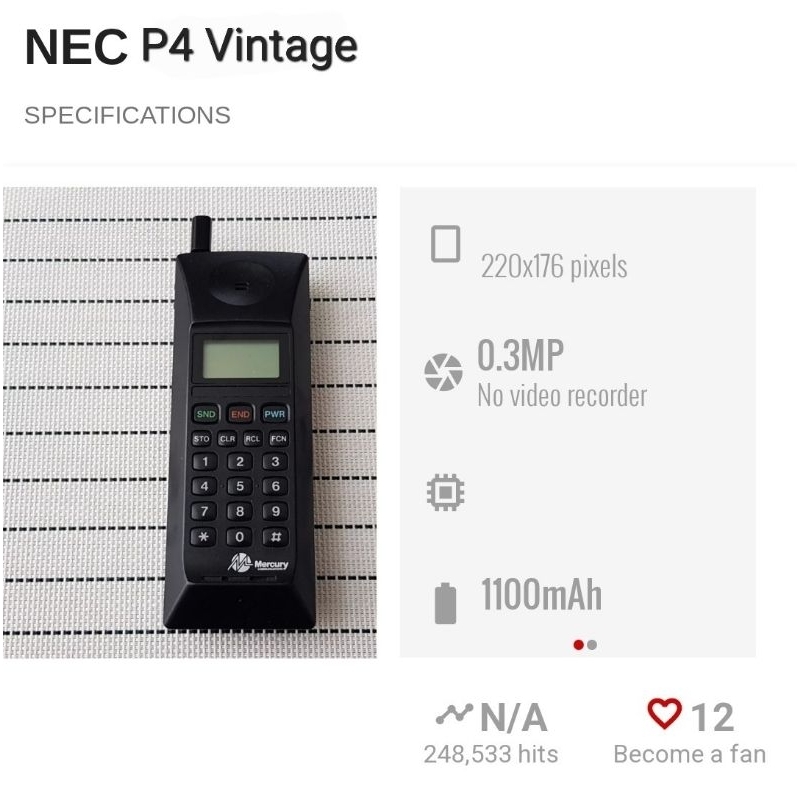 Jual NEC P4 HP JADUL LANGKA DAN ANTIK HP NYA PARA KOLEKTOR 100% ...