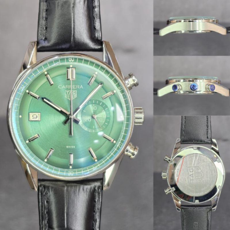Jual JAM TANGAN PRIA TAG HEUER CARRERA GREEN DIAL MEWAH QUARTZ JAPAN ...