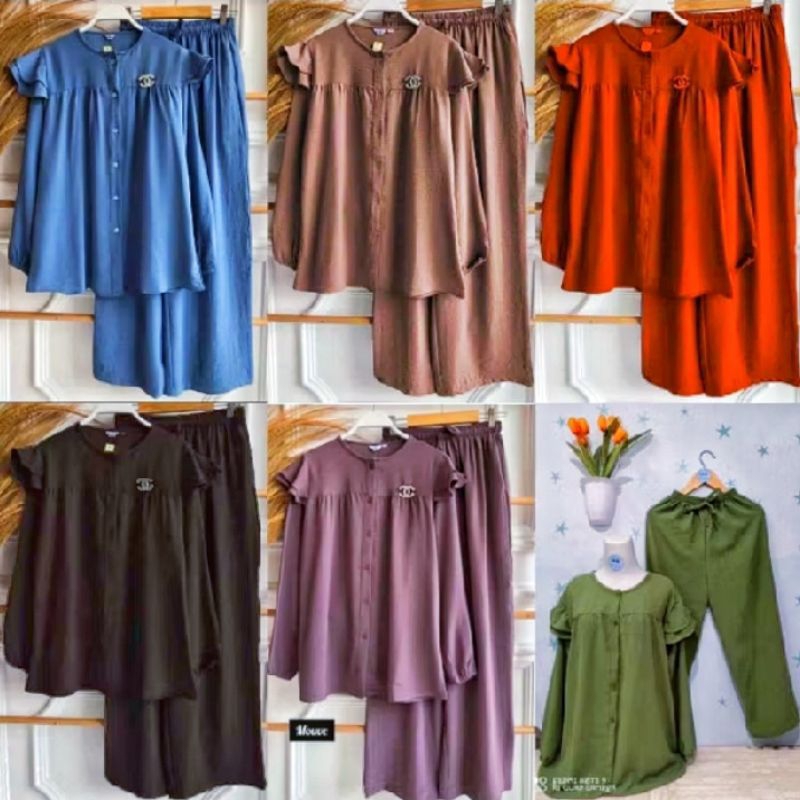 Jual REVA SET / ONE SET WANITA / BAJU ONE SET WANITA JUMBO / SETELAN ...