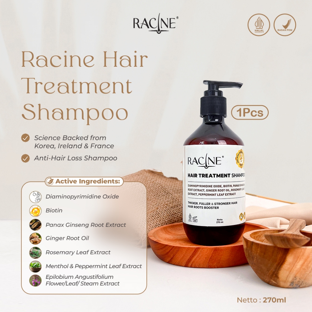 Jual [BUY 1 GET 1] RACINE Hair Treatment Anti Hair Loss Shampoo - Sampo ...