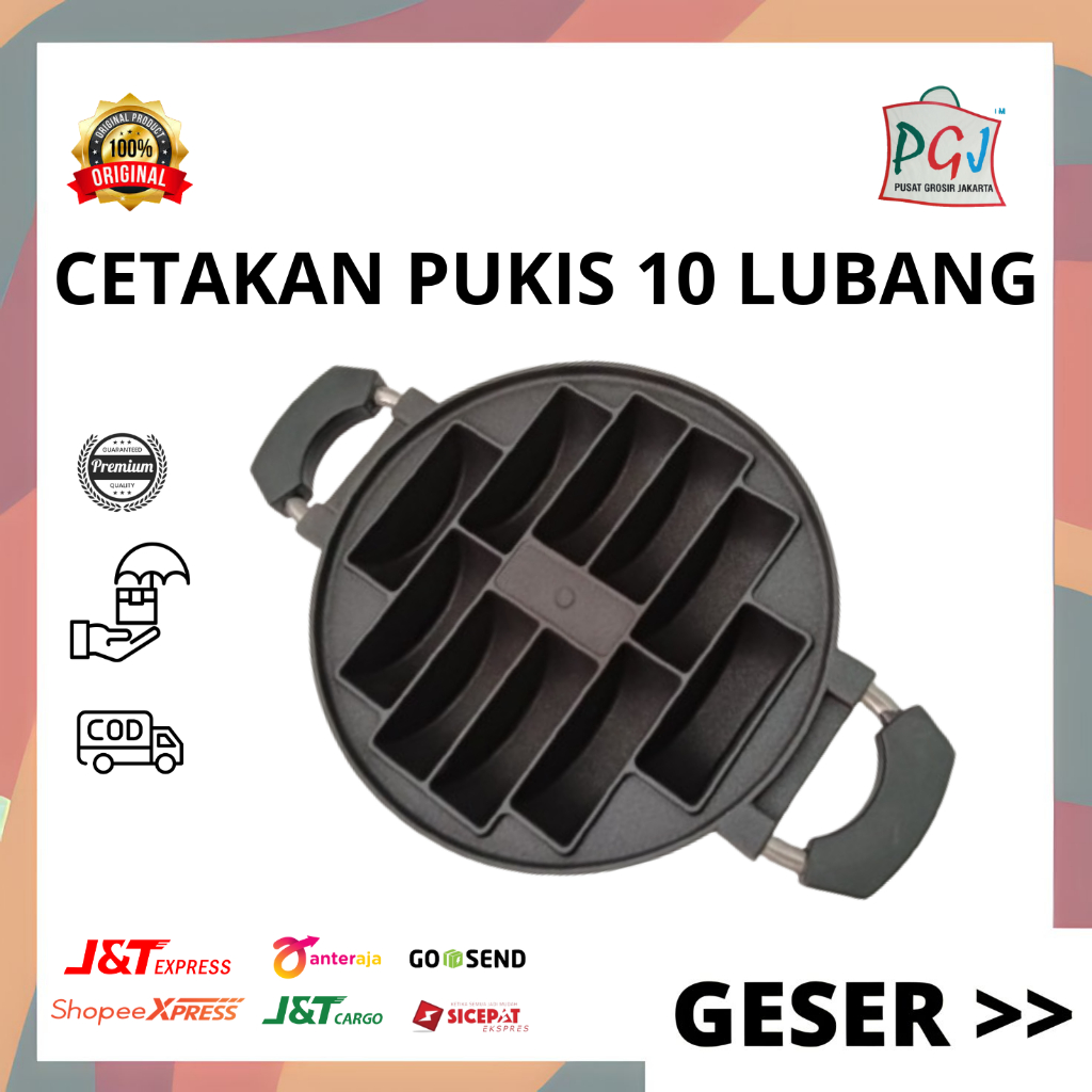 Jual PGJ - SUGGO Cetakan Pukis 10 Lubang Cekung Anti Lengket Murah ...