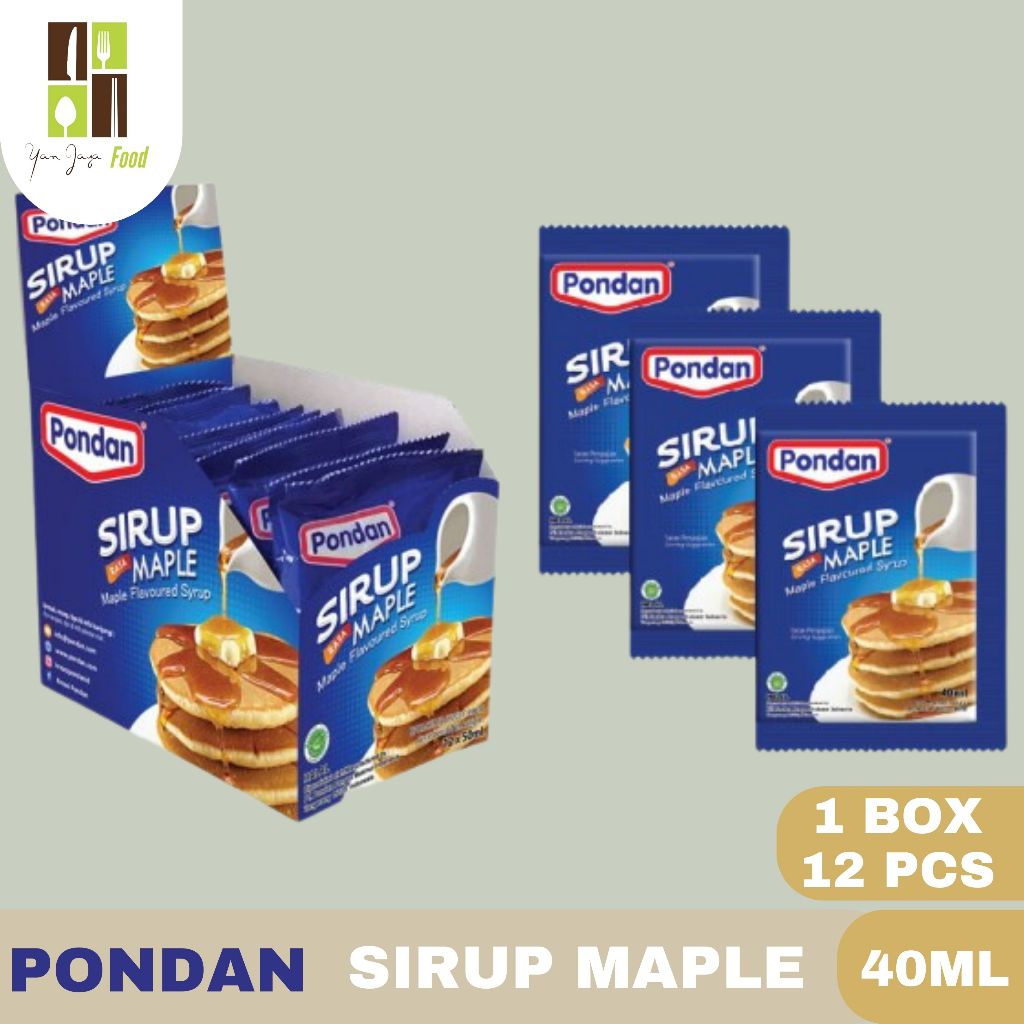Jual Pondan Sirup Rasa Maple / Maple Flavoured Syrup 40 ml 1 BOX/12 PCS ...