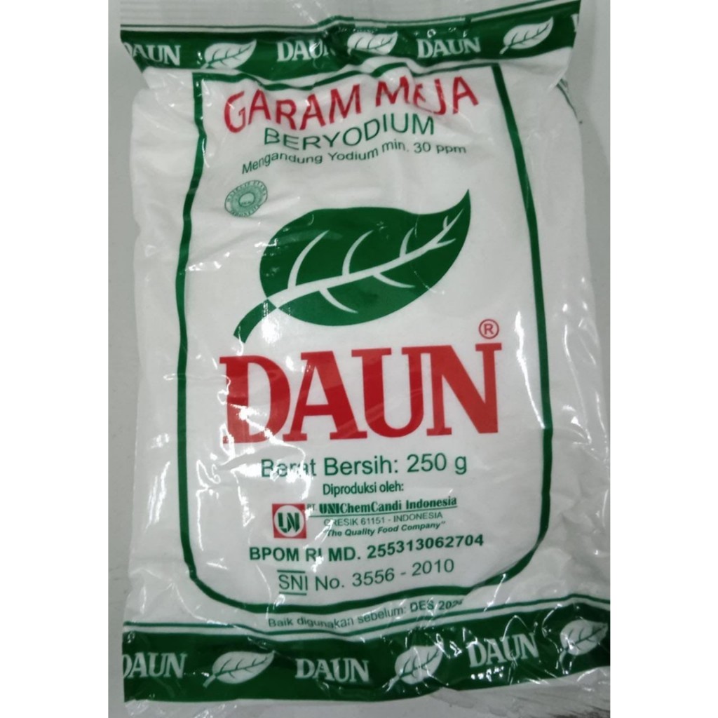 Jual GARAM MEJA GARAM DAUN | GARAM REFINA 250 GRAM BERYODIUM | Shopee ...