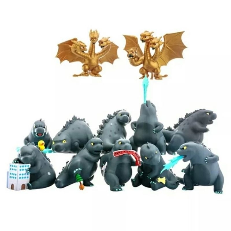 Jual Monster Godzilla Series Mini Chibi Set isi 12 pc Figure | Shopee ...