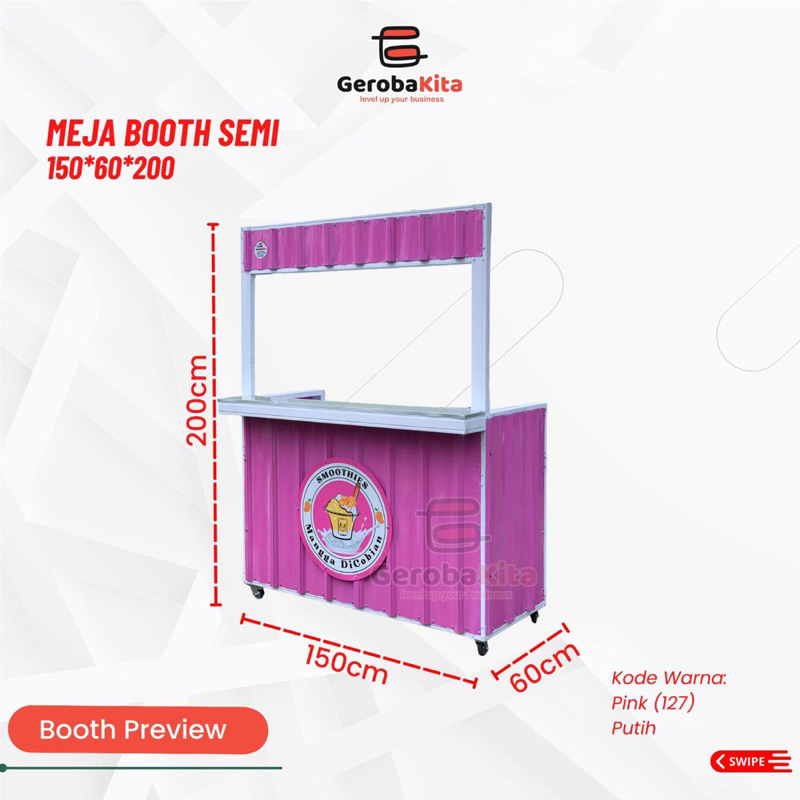 Jual Meja booth Container 150x60x200 | Shopee Indonesia