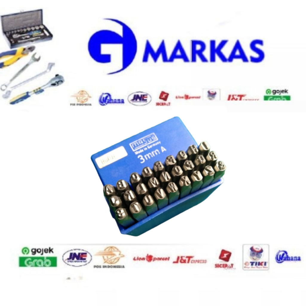 Jual Ketok Huruf A-Z ukuran 8mm Letter Stamp Punch Merk MASUS GERMAN ...