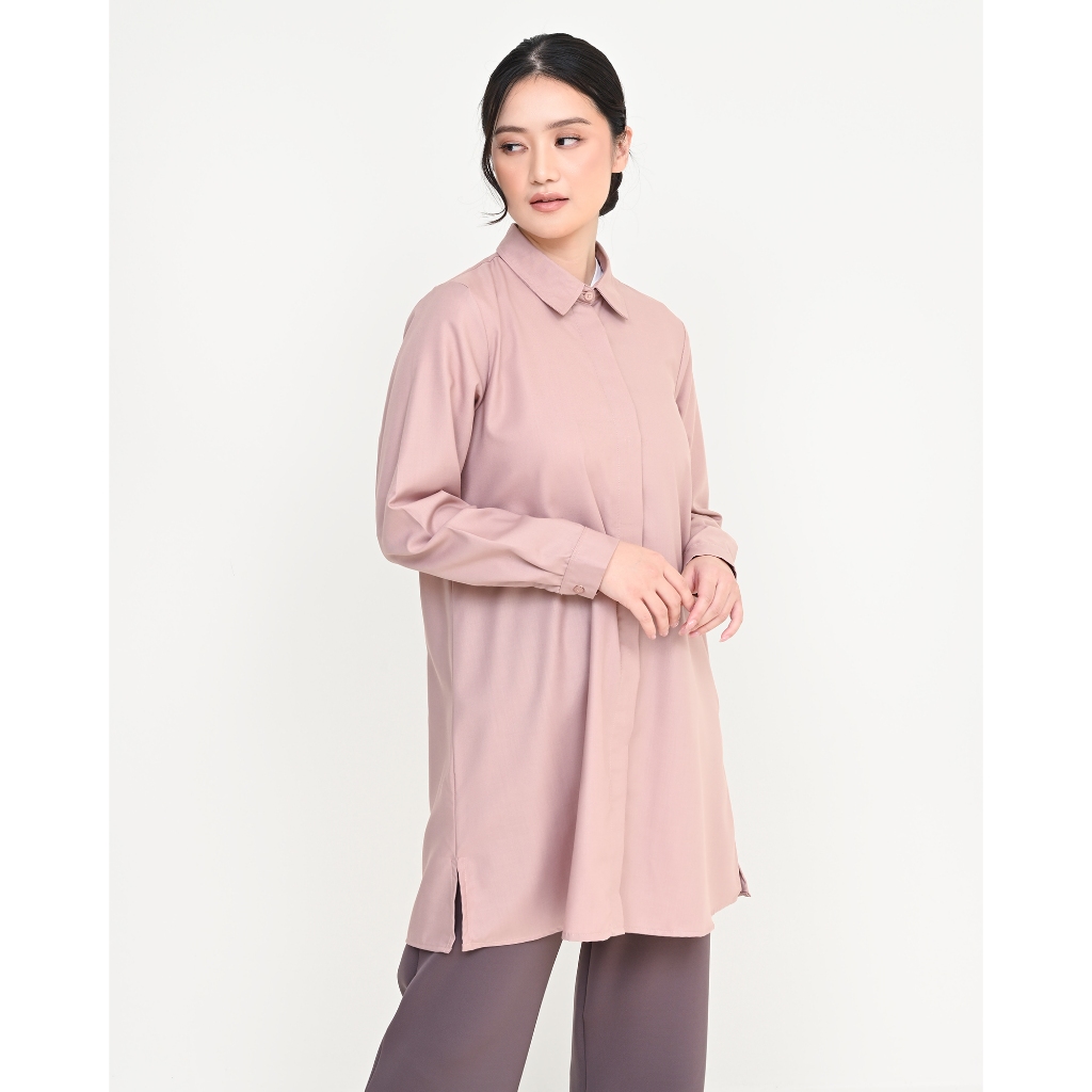 Jual Geulis.id DAILY TUNIC BASIC SERIES TUNIK PUTIH / TUNIK KERJA / KEMEJA KERJA / TUNIK ...