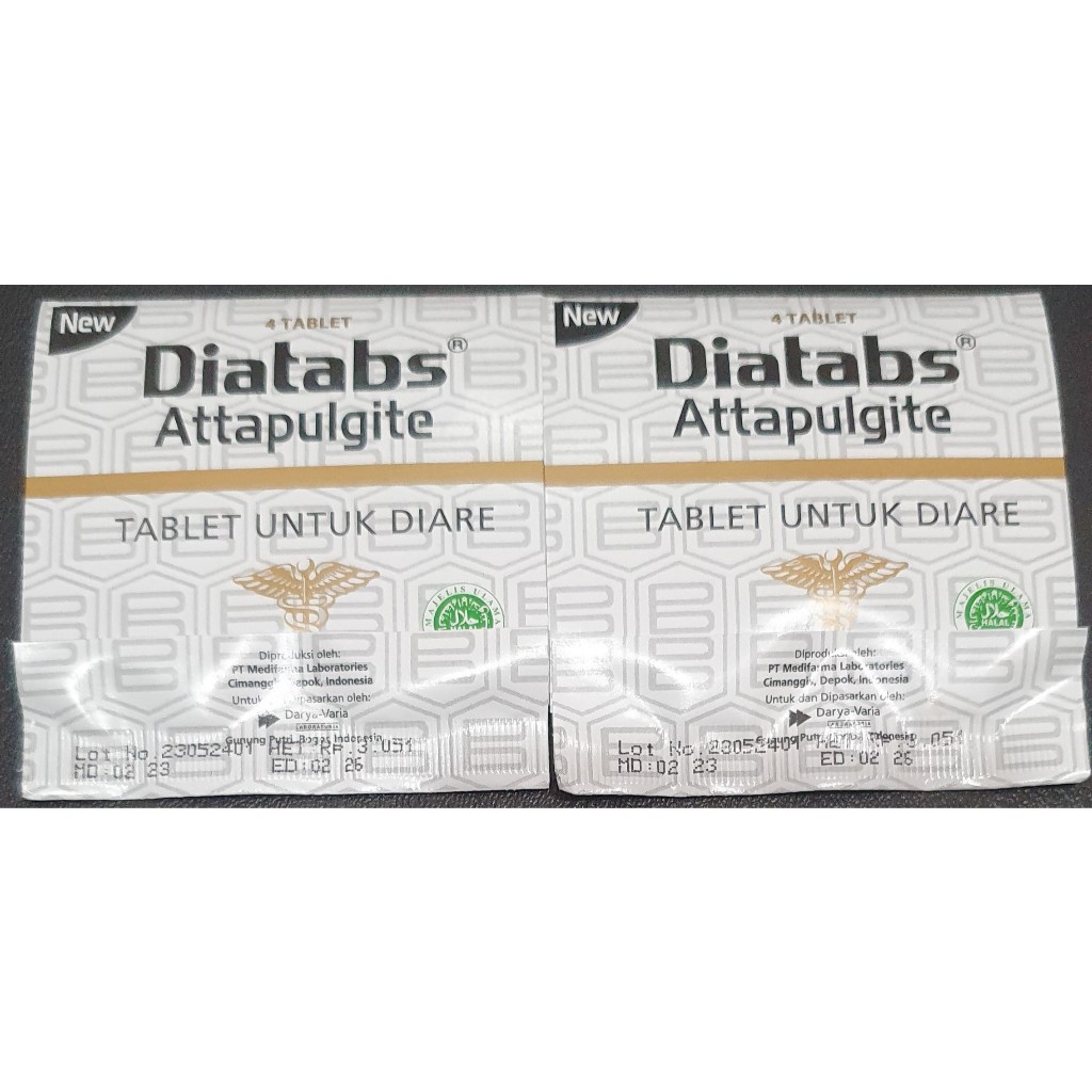 Jual Diatabs NEW Obat Untuk Mengobati Diare 1 Strip isi 4 Tablet ...