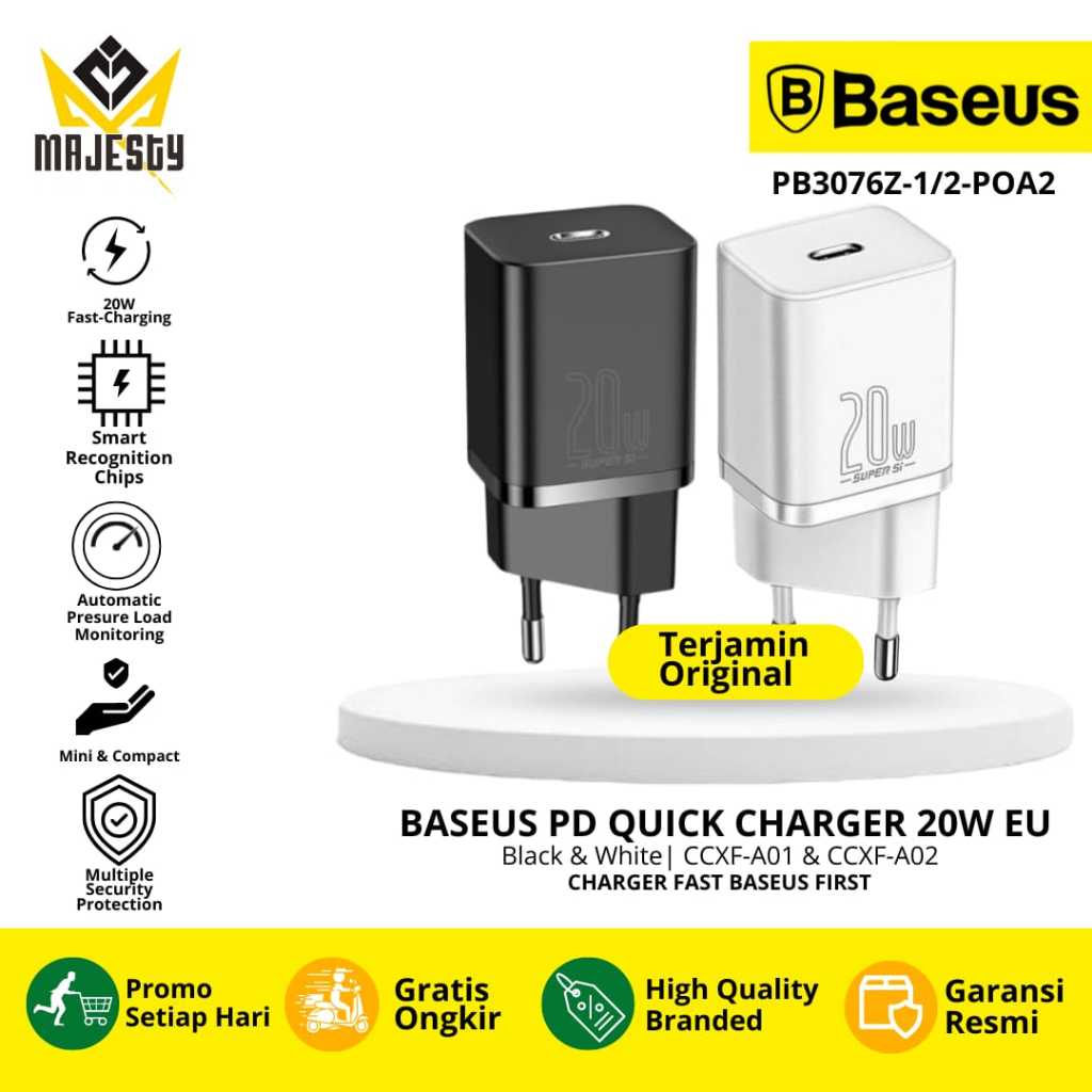 Jual BASEUS PD QUICK CHARGER 20W EU | Shopee Indonesia