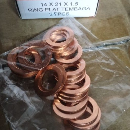 Jual ring plate tembaga 14mm x 21mm x 1,5mm (25 pcs) | Shopee Indonesia