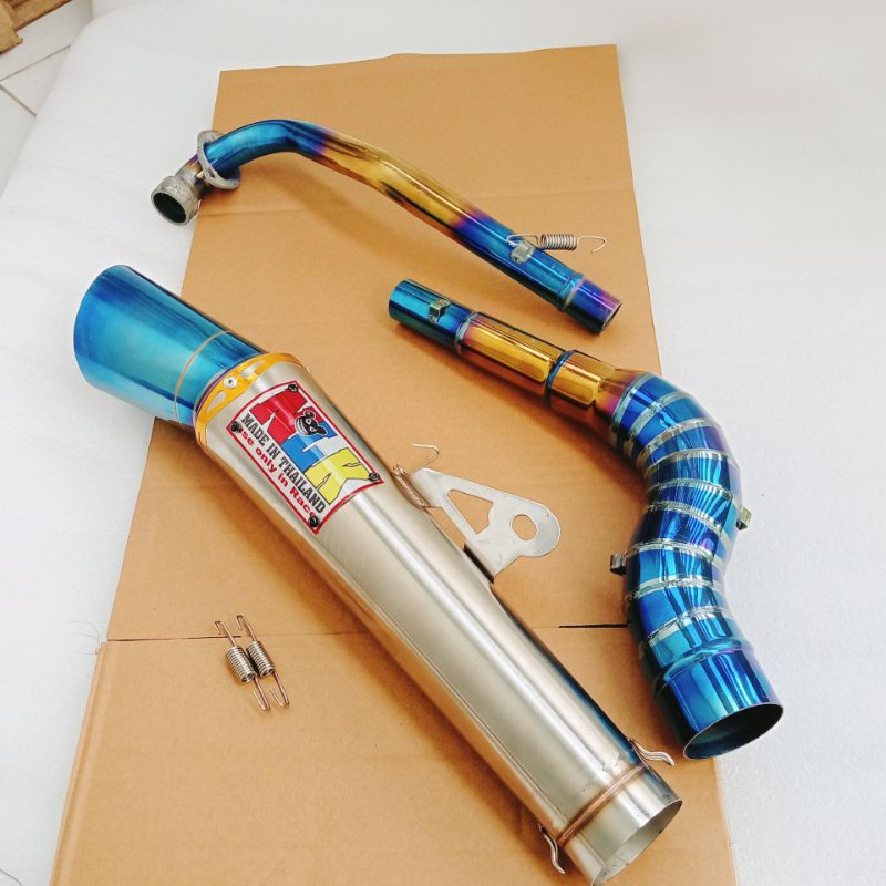 Jual (Blue) NLK blue tip Conical open pipe Exhaust open spec Canister ...