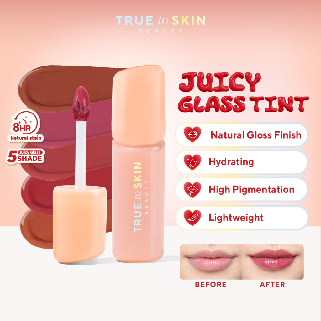 Jual TRUE TO SKIN BEAUTY JUICY GLASS TINT LONG LASTING- LIP TINT TRUE ...