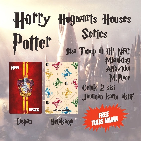 Jual (DESKRIPSI LENGKAP) - BRIZZI BRI BISA NFC TEMA HARPOT HOGWARTS ...