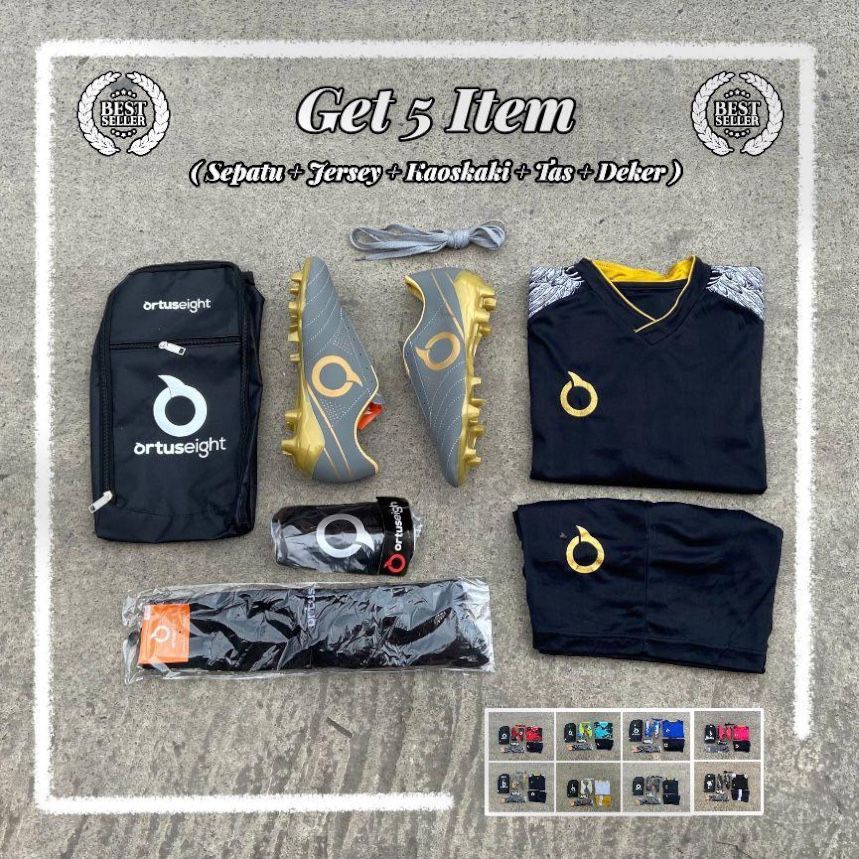 Jual Paket Lengkap 5 Sepatu Bola Ortus FORTE SE Grade Ori Made In Indo ...