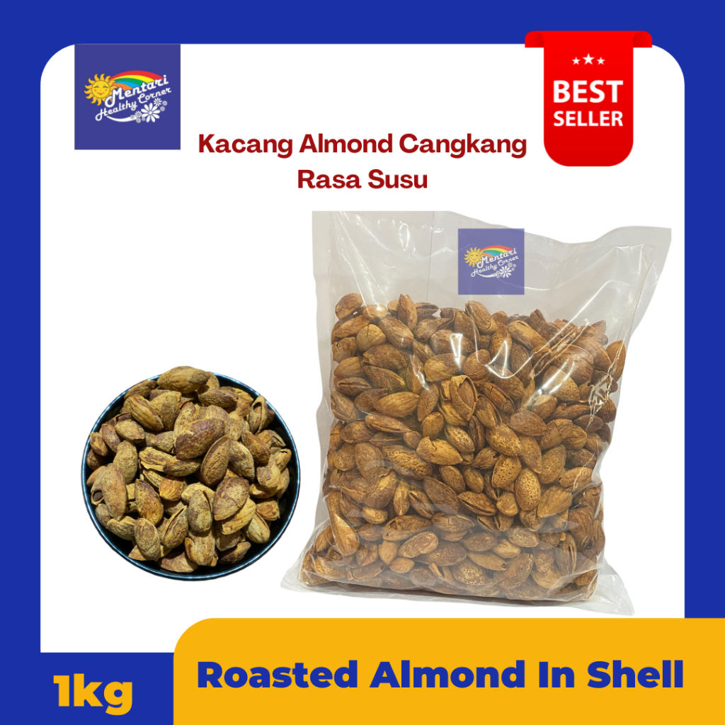 Jual Roasted Almond In Shell Butter Milk 1kg / Kacang Almond Cangkang ...