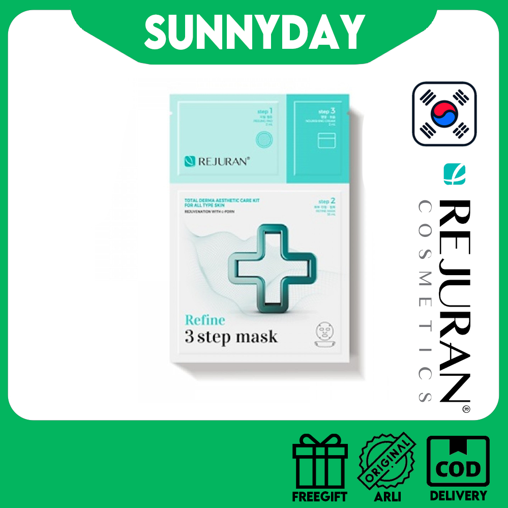 Jual [Rejuran] Refine 3 Step Mask 1Pack(5 sheet) Masker Muka Wajah Mask ...