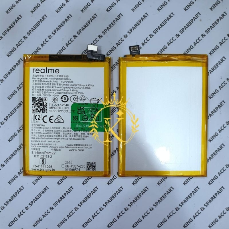 Jual BATERAI BATRE BATTERY REALME 10 4G / REALME 10 / BLP957 / BLP-957 ...