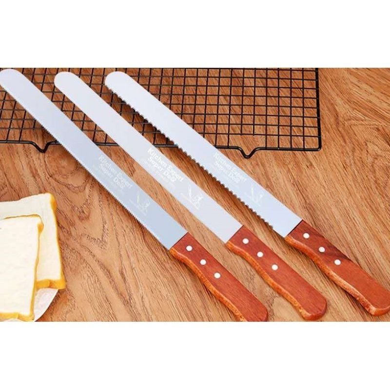 Jual 37cm - PISAU KUE STAINLESS/ PISAU ROTI PANJANG | Shopee Indonesia