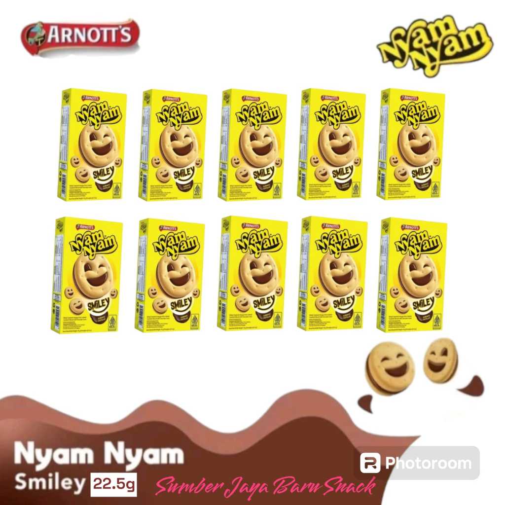 Jual Nyam Nyam Smiley | Isi 10 Box | Arnotts | Shopee Indonesia