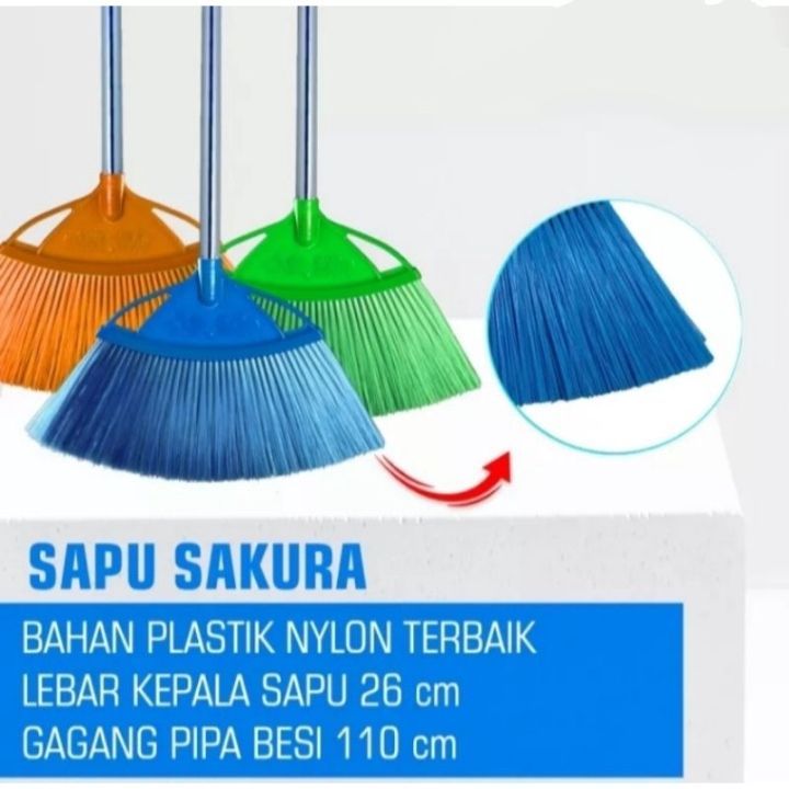 Jual Sapu Teras Sapu Lantai Nilon Sapu Gagang Plastik Panjang Sapu ...