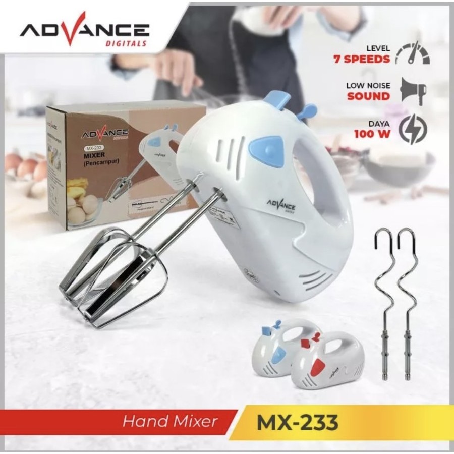 Jual Hand Mixer MX-233 Advance Alat Pengaduk dengan 7 Kecepatan ...