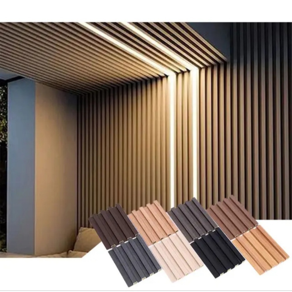 Jual lis siku wallpanel / Wood WPC Wall panel 2.9Meter*16Cm Dekorasi Dinding Anti Rayap Dan Anti ...
