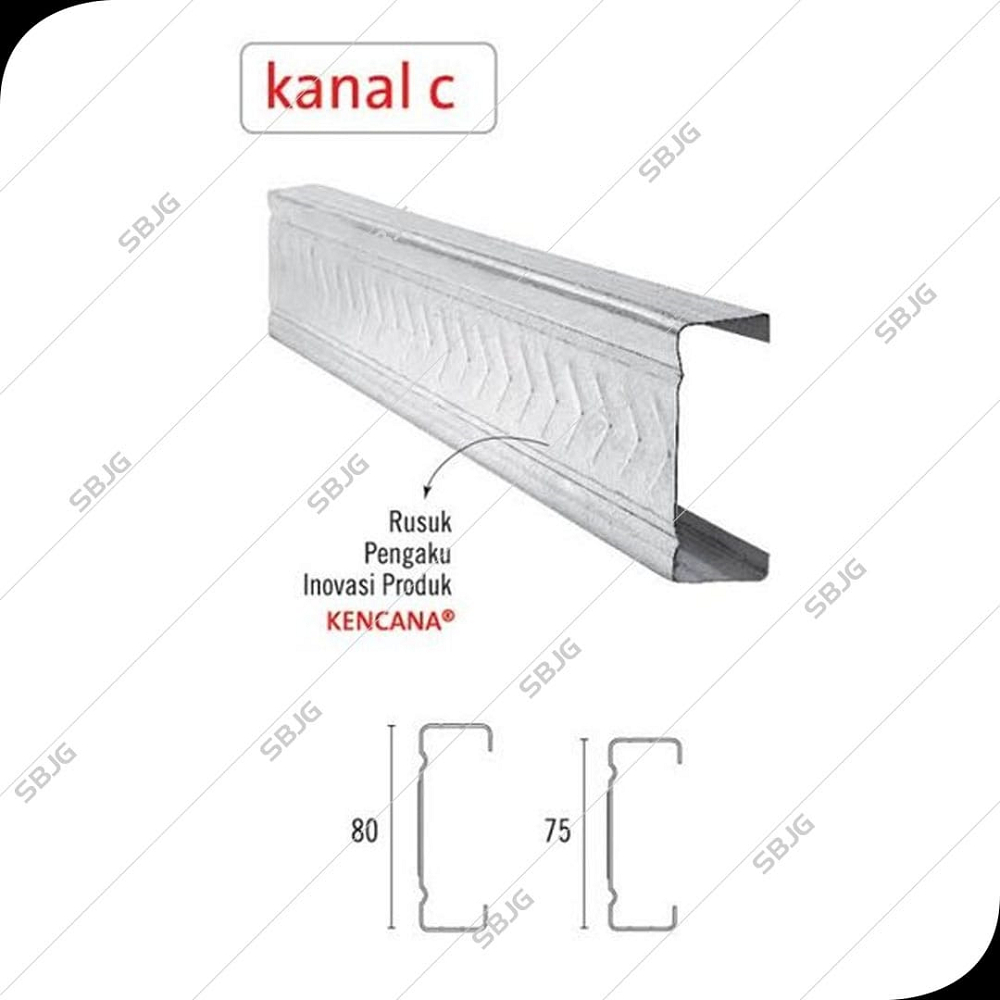 Jual Baja Ringan/Galvalum Kanal C80 Kencana Tebal 0,50-1mm SNI | Shopee ...