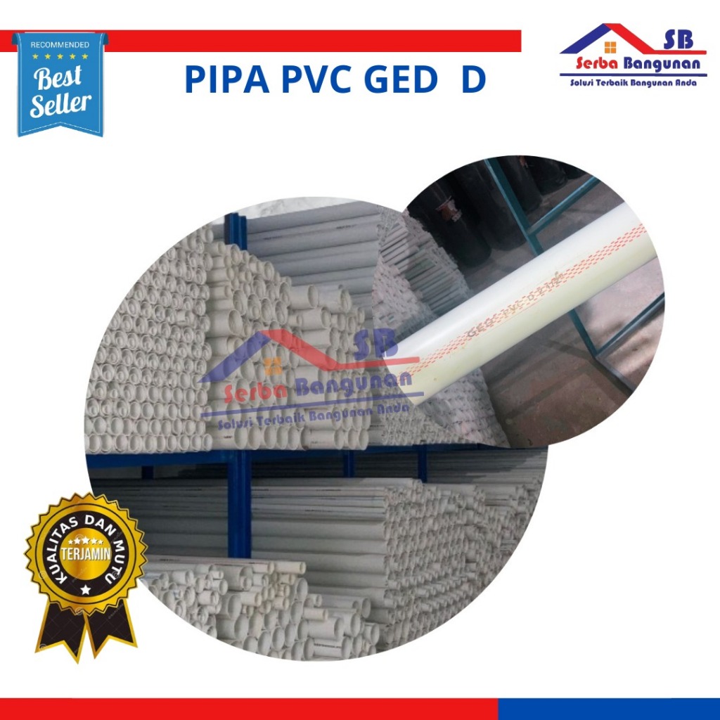 Jual Pipa PVC GED D Panjang Kuat Anti Bocor 2" per Meter | Shopee Indonesia