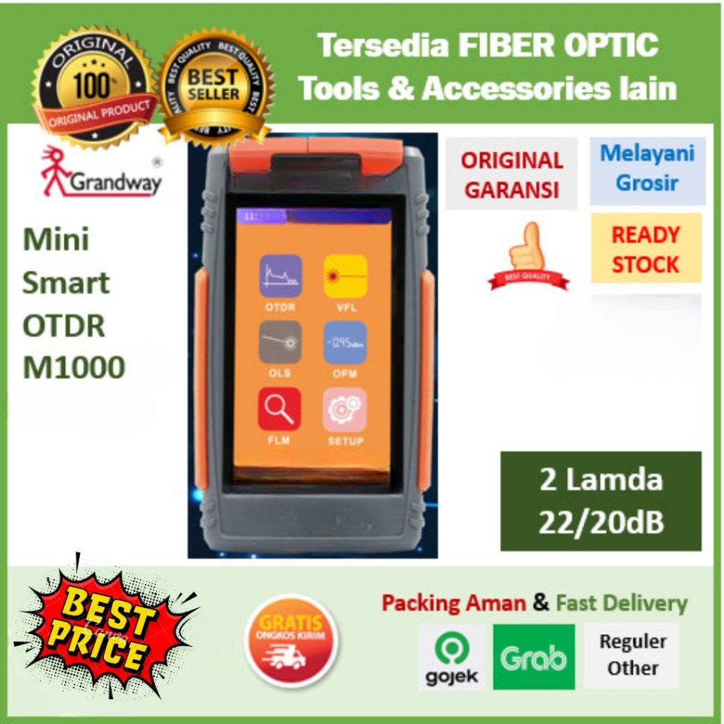 Jual GRANDWAY MINI OTDR M1000-D22PRO - MINI SMART OTDR GRANDWAY D22 ...