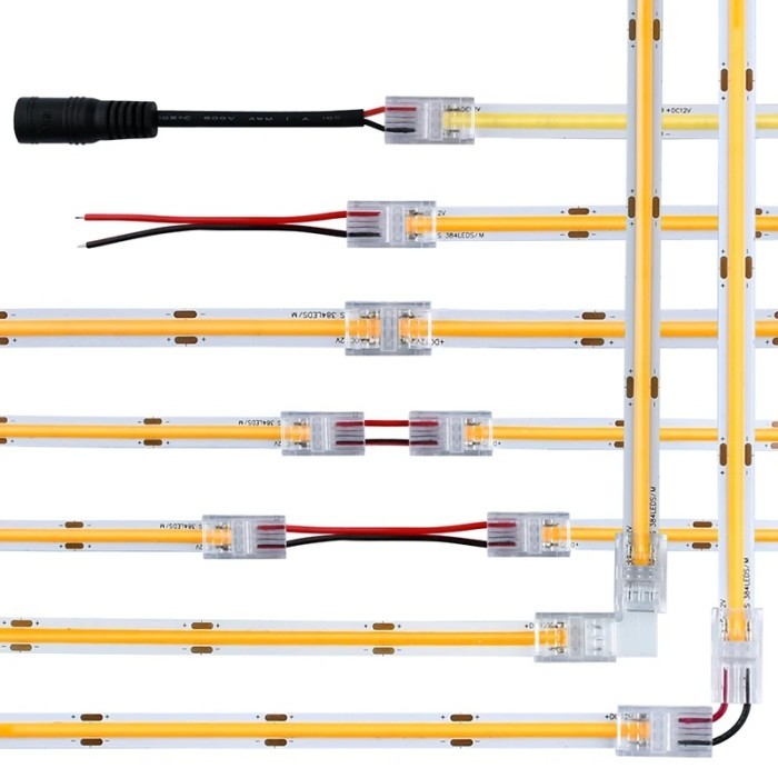 Jual Sambungan Konektor Led Strip COB 2835 Jepit 8mm Connector Led ...