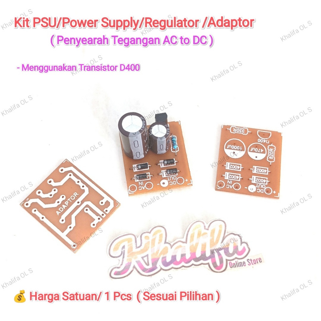 Jual DIY Modul Penyearah Tegangan AC to DC Power Supply Singgle DIY ...