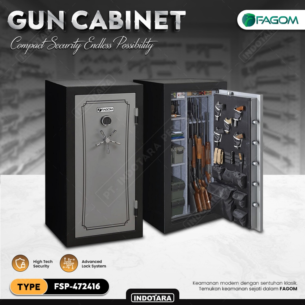 Jual FAGOM Brankas Senjata Lemari Besi Gun Safe FSP-472416 | Shopee Indonesia