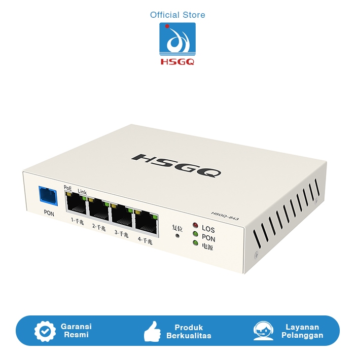 Jual HSGQ-843 XPON POE ONU ONU 1* XPON SC/UPC 4* 10/100/1000M RJ45 Industrial POE ONU External ...