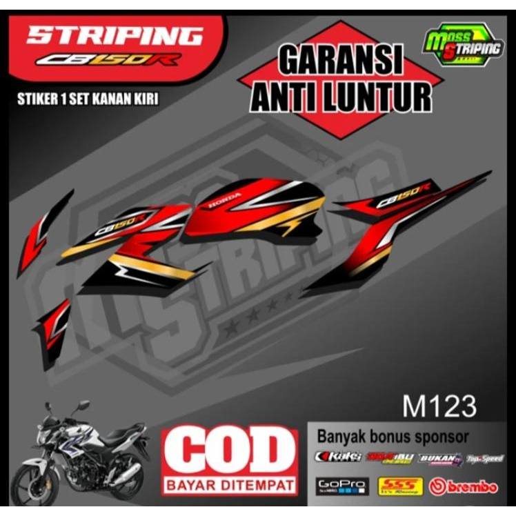 Jual COD Stiker setiker striping motor Honda Cb 150R CB150R Sticker ...