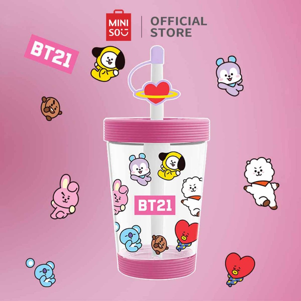Jual Miniso x BT21 Collection Gelas Plastik Cangkir Minum Portabel ...