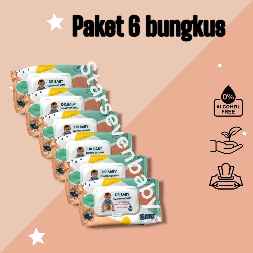 Jual Paket Tisu Basah Bayi 6 Bungkus / Tissue Basah Paket 6 Pack ...