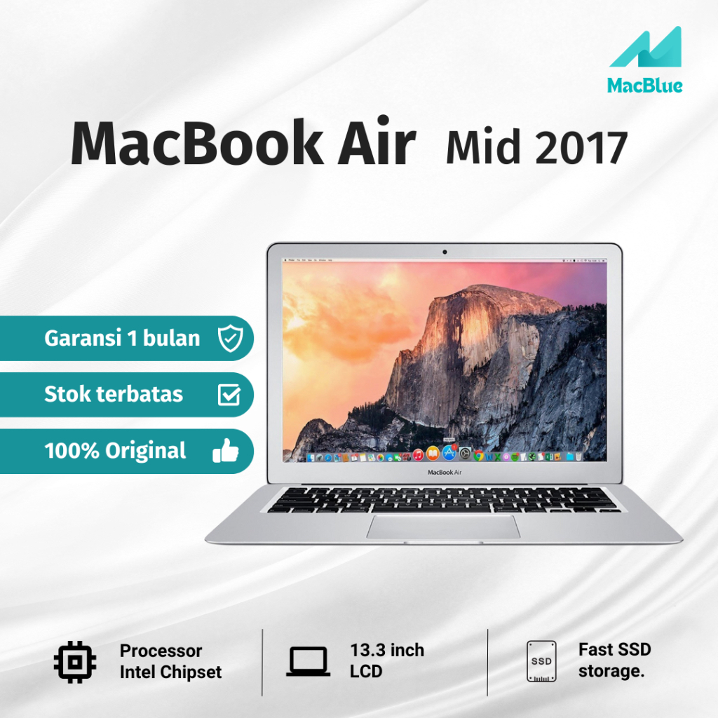 Jual Apple Macbook Air 2017 13 Inch Core i5 128gb 256gb 512gb Second Original Bergaransi Silver ...