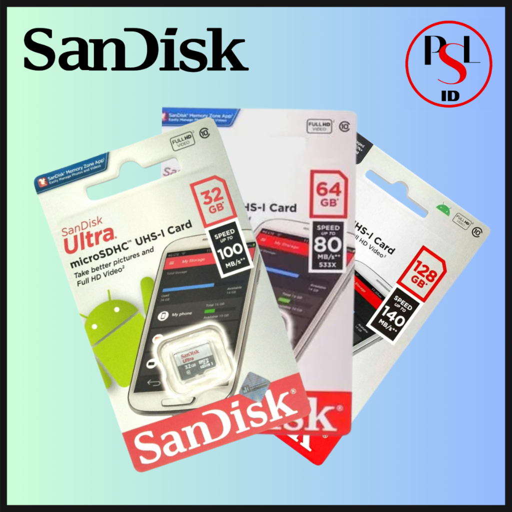 Jual MICRO SD SANDISK 32GB 64GB 128GB ULTRA no adapter | Shopee Indonesia