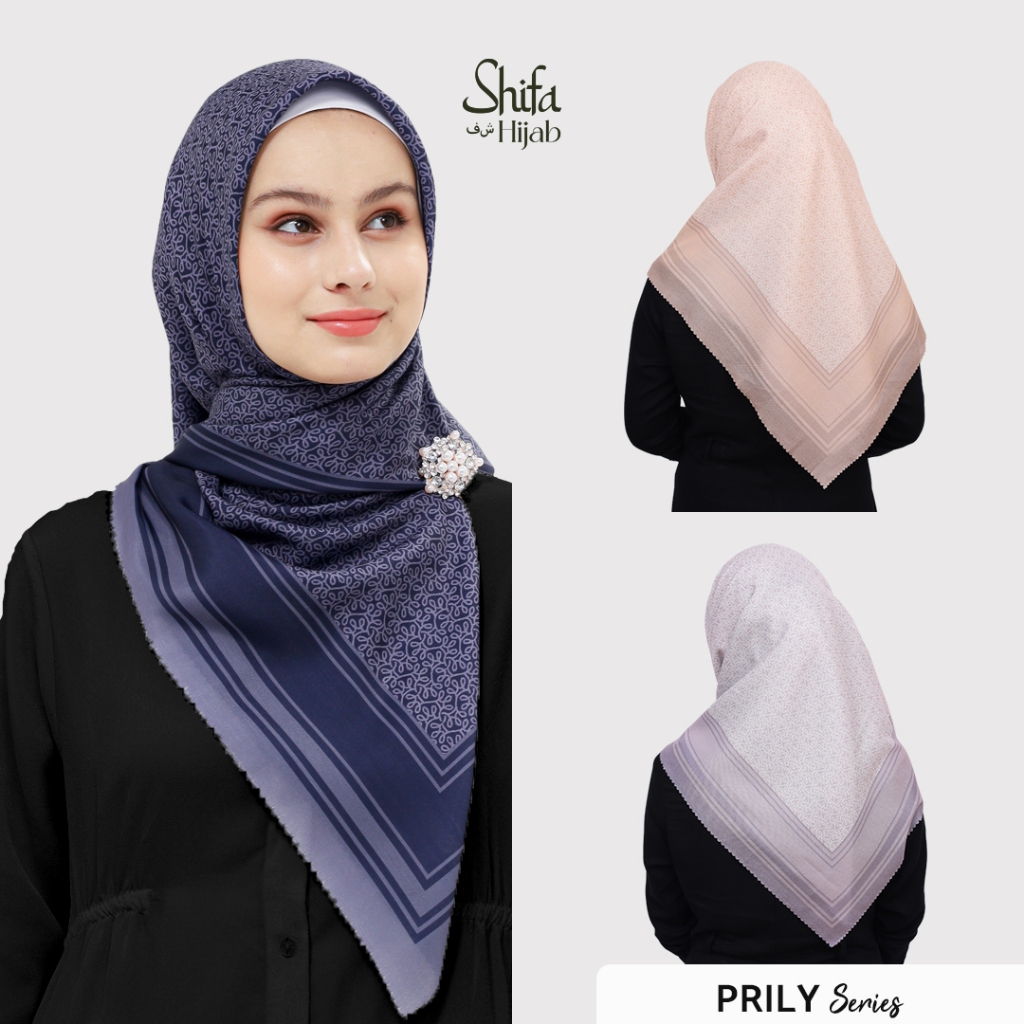 Jual SHIFA HIJAB [LUXURY SERIES] KERUDUNG MOTIF JILBAB VOAL SEGI EMPAT ...