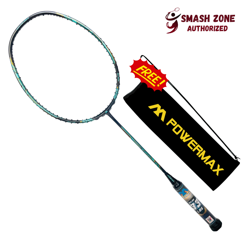 Jual Raket Badminton Power Max Tectonic 10 Original 33 LBS 4U Ultra ...