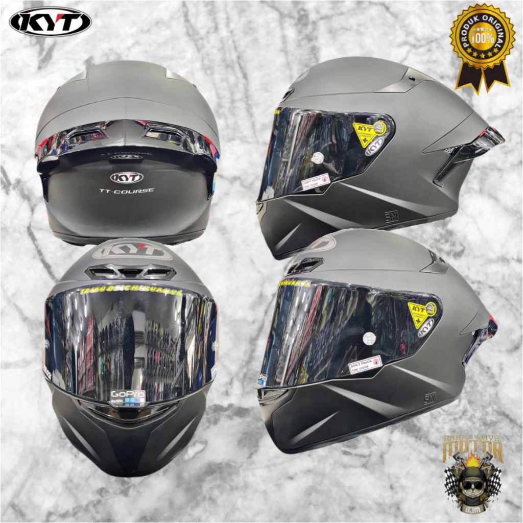 Jual HELM KYT TT COURSE BLACK DOF\KYT FULL FACE\TTC PAKET GANTENG | Shopee Indonesia