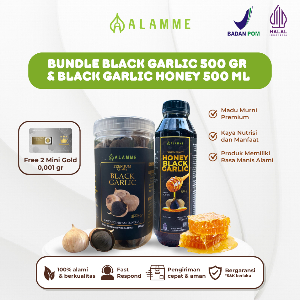 Jual Alamme - Paket Best Seller Bawang Hitam Tunggal Madu Bawang Hitam ...