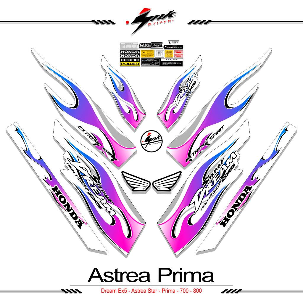 Jual STRIPING HONDA ASTREA MOTIF STAR PRIMA DREAM EX5 TRIBAL FIRE MOTIF ...