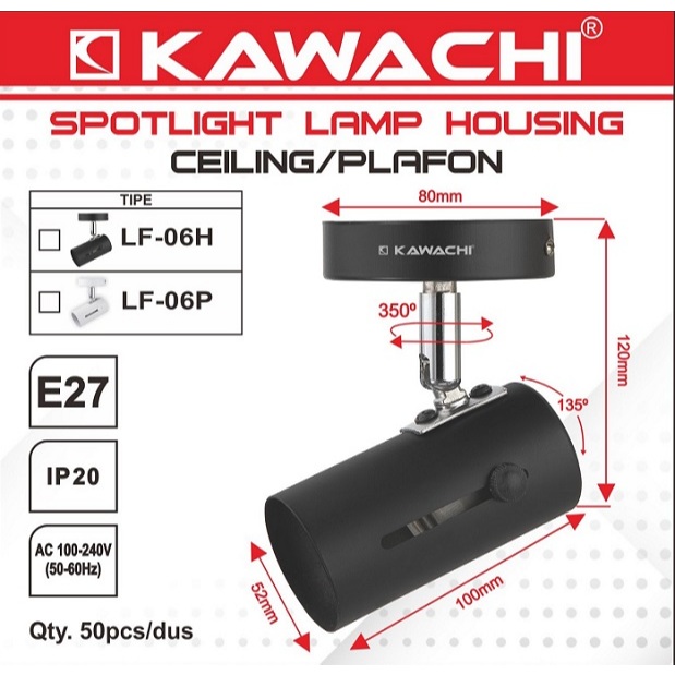 Jual KAP LAMPU TEMPEL / RUMAH LAMPU CEILING/PLAFON E27 / SPOT LIGHT ...