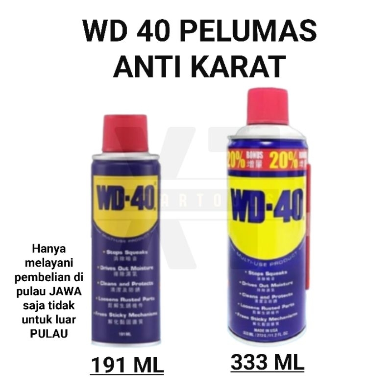 Jual WD 40 Cairan Pelumas Anti Karat Semprot 191Ml 333Ml | Shopee Indonesia